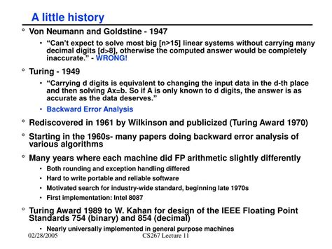 ppt cs 267 applications of parallel computers floating point arithmetic powerpoint
