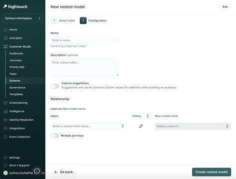 Define Data Schema Hightouch Docs