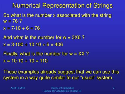 Numerical Representation Of Strings Ppt Download