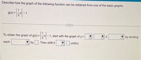 Solved Describe How The Graph Of The Following Function Can
