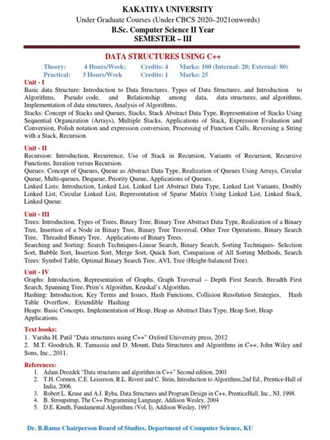 Bsc Cs Iii Semester Pdf Computer Science Computer Data