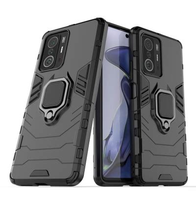 Guardy hybridní odolný kryt s úchopem na prst na mobil Xiaomi 11T 11T Pro černý Mpouzdra cz