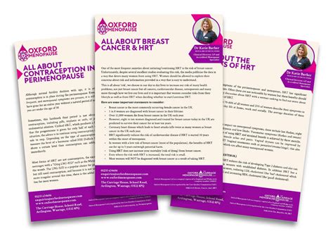 Leaflets — Oxford Menopause