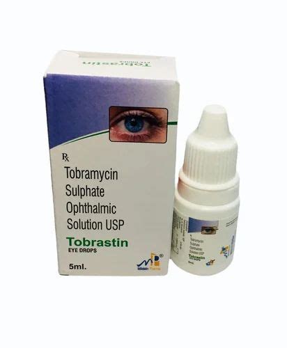 Tobramycin Sulphate Ophthalmic Solution Usp Packaging Type Bottle 5