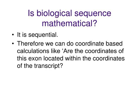 Ppt Biological Sequences And So Powerpoint Presentation Free Download Id4563318