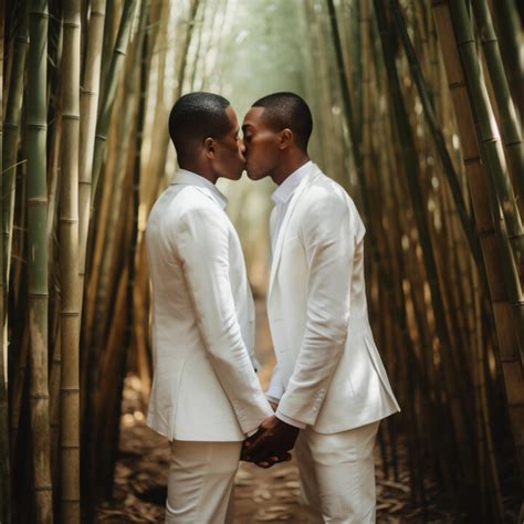 Beautiful Black Young Gay Men Marriage A Arte Digitale Da Raphael