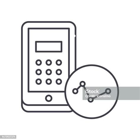 계산 선 아이콘 개요 기호 벡터 일러스트 레이 션 개념 기호 가방에 대한 스톡 벡터 아트 및 기타 이미지 가방 개념 개체