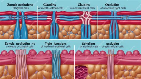 Detailed Illustration Of Cell Junctions Showcasing Tight Junction