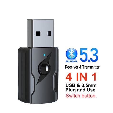 Jual Usb And 3 5mm Aux Bluetooth 5 3 Dongle Audio Receiver Transmitter Music Adapter For Pc Mp3