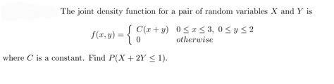 Answered The Joint Density Function For A Pair Bartleby