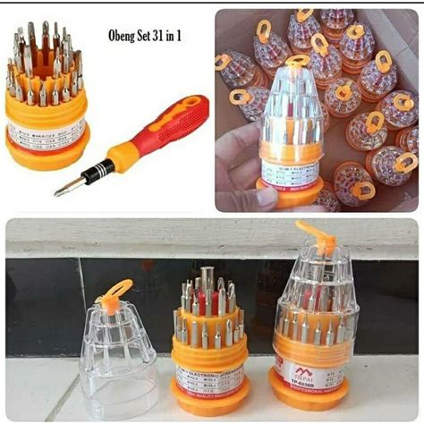 Jual Obeng Set 31 In 1 Serbaguna Obeng Mini Multifungsi Shopee