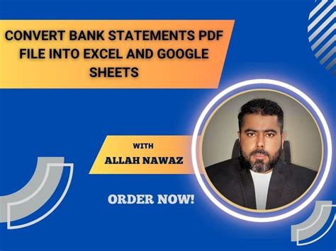 Bank Statements Converted From PDF To Excel Or Google Sheets Secure Upwork