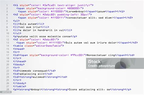 html 간단한 코드 벡터입니다 개발자 보기에서 다채로운 추상 프로그램 태그 소스 코드 스크립트의 컬러 조명 구문의 화면 코드에
