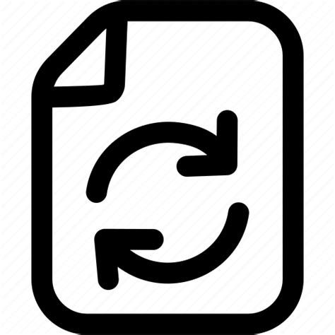 Refresh File Refresh File Update Reload Sync Document Icon