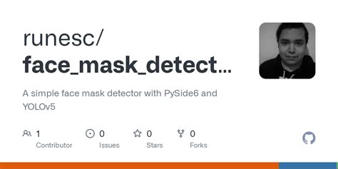 github runesc face mask detector a simple face mask detector with