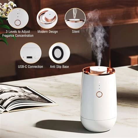 Plastic Cylindrical 3 Mist Wireless Waterless Essential Oil Diffuser