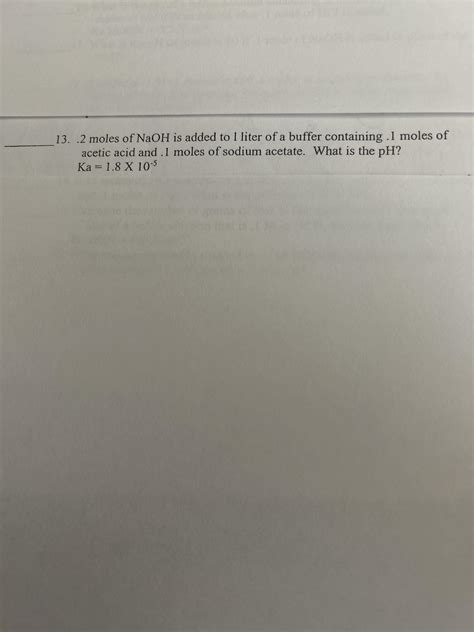 Can Anyone Help With This Buffer Question Rapchem
