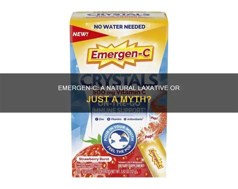 Emergen C A Natural Laxative Or Just A Myth Medshun