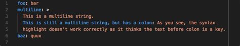 Incorrect Syntax Highlighting With Yaml Multiline Strings · Issue 43827 · Microsoftvscode · Github