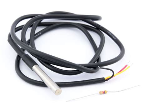 Waterproof Ds18b20 Digital Temperature Sensor Resistor 5 Meter Kiwi Electronics