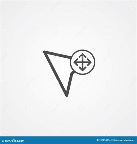Cursor Vector Icon Sign Symbol Stock Vector Illustration Of Pointer