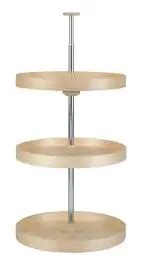 Rev A Shelf Banded Wood Full Round Susan 3 Shelf Set 20
