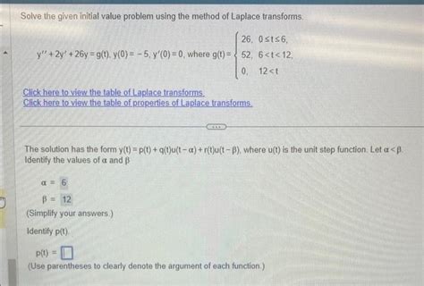 Solved Solve The Given Initial Value Problem Using The Chegg