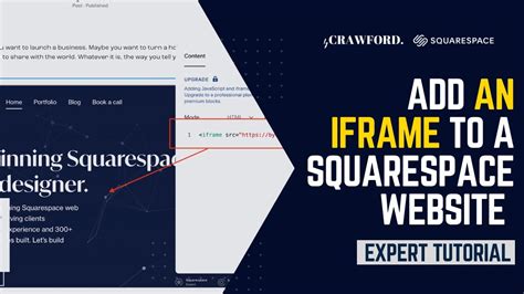 How To Embed An Iframe On A Squarespace Website Expert Guide Youtube