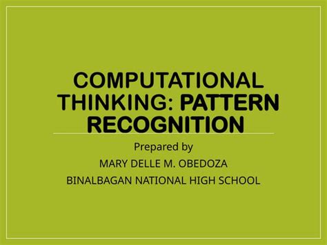 Computational Thinkingpattern Recognition 1pptx