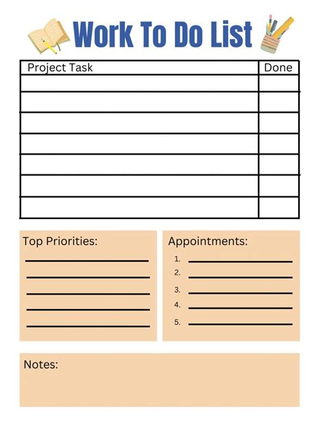 Priority To Do List Printable