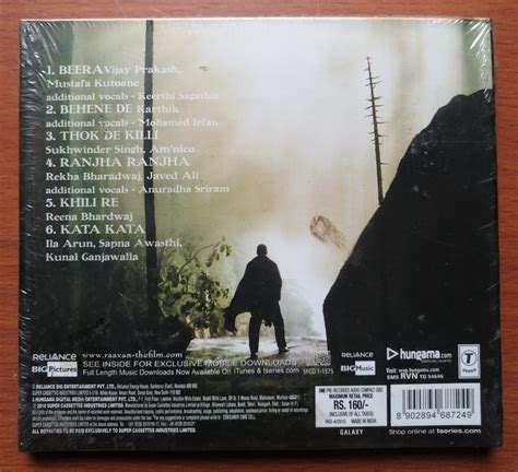 Raavan Ar Rahman Hindi Audio Cd Audio Cds World