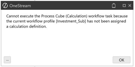 Cannot Execute The Process Cube Calculation Onestream Community