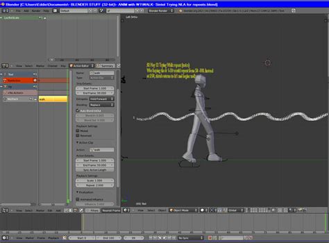 Using Nla Editor For Repeating A Walk Cycle Animation And Rigging