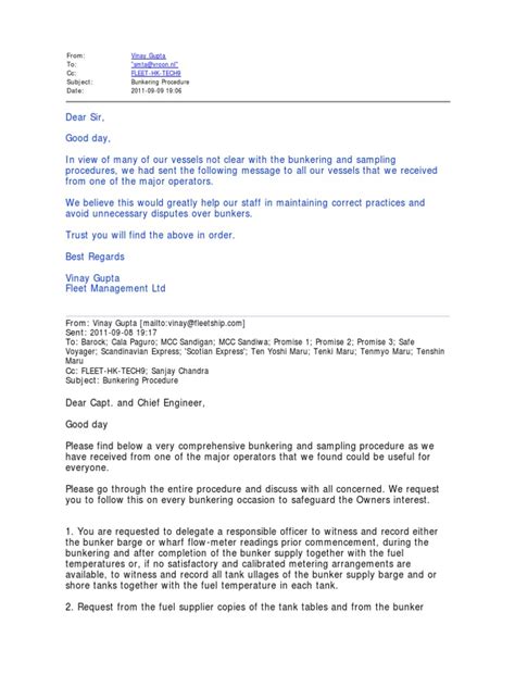 Bunkering Procedure Pdf Fuel Oil Ships