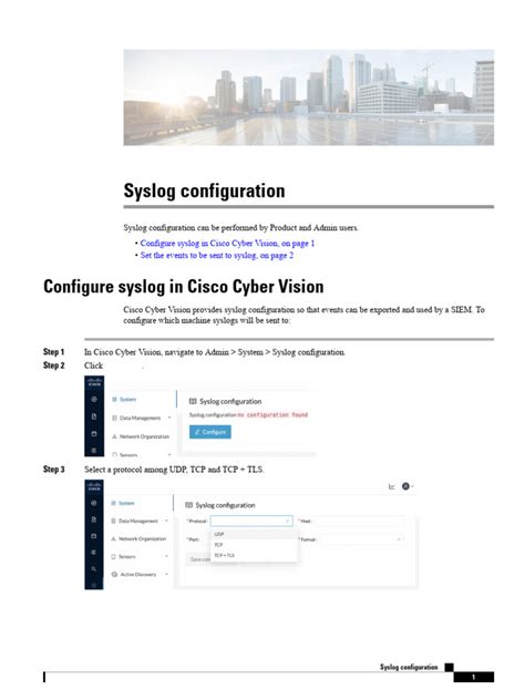 Cisco Cyber Vision Syslog Setup Guide Pdf Transmission Control