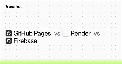 render vs github pages vs firebase