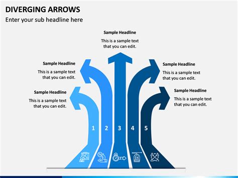Diverging Arrows For PowerPoint And Google Slides PPT Slides