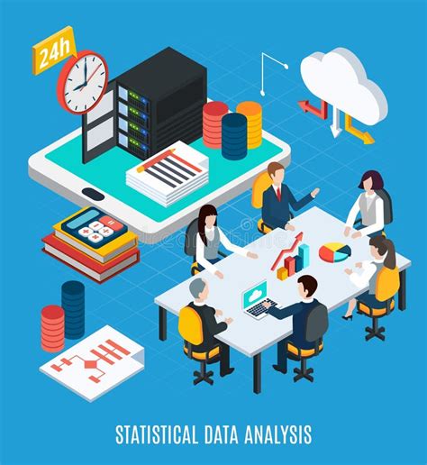 3d Isometric Statistical Analysis Tool Concept For Business Analysis Business Strategy And
