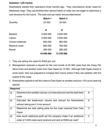 Solved Question Required Corrected Total Cost Chegg
