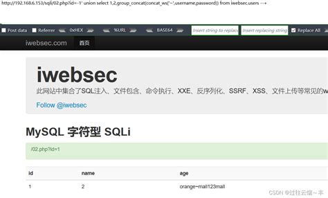 Iwebsec Sql注入篇详细过程，完结 Csdn博客