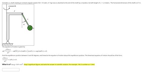 Solved Consider A L Shaft Rotating At Constant Angular Speed