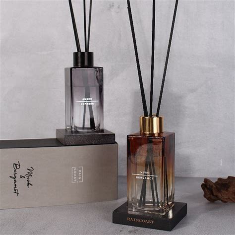 Luxury Fragrance Perfume Refill Sticks And Packaging Box Home Reed Diffuser With Custom Logo And