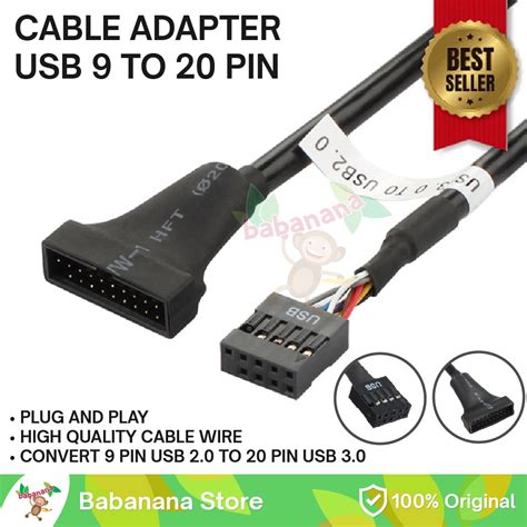 Jual Kabel Konverter Usb 3 0 20 Pin To 2 0 9 Pin Motherboard 9pin 20pin Adapter Konverter Mobo