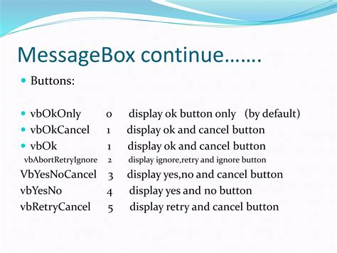 Dialog Box In Vb6 Pptx