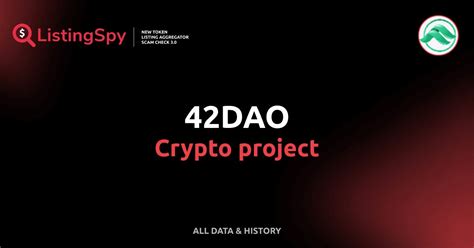42dao Crypto Project Ftd Token Listings Events Analysis Listingspy