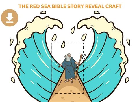 Moses Parting Sea Clipart