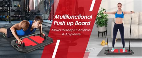Push Up Board Set Folding Push Up Stand With Elastic String Pilate Bar