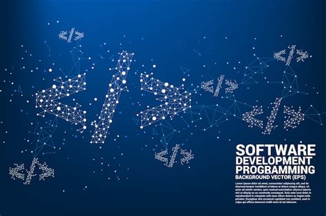 premium vector polygon software development programming tag icon