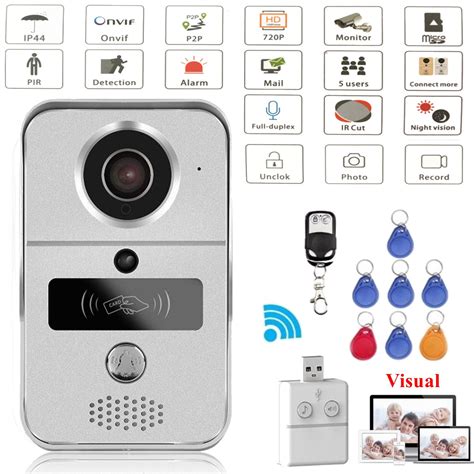 Wireless Wifi Video Camera Intercom Phone Door Bell Night Version 5 Rfid Card Sale Banggood