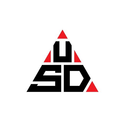 Usd Triangle Letter Logo Design With Triangle Shape Usd Triangle Logo